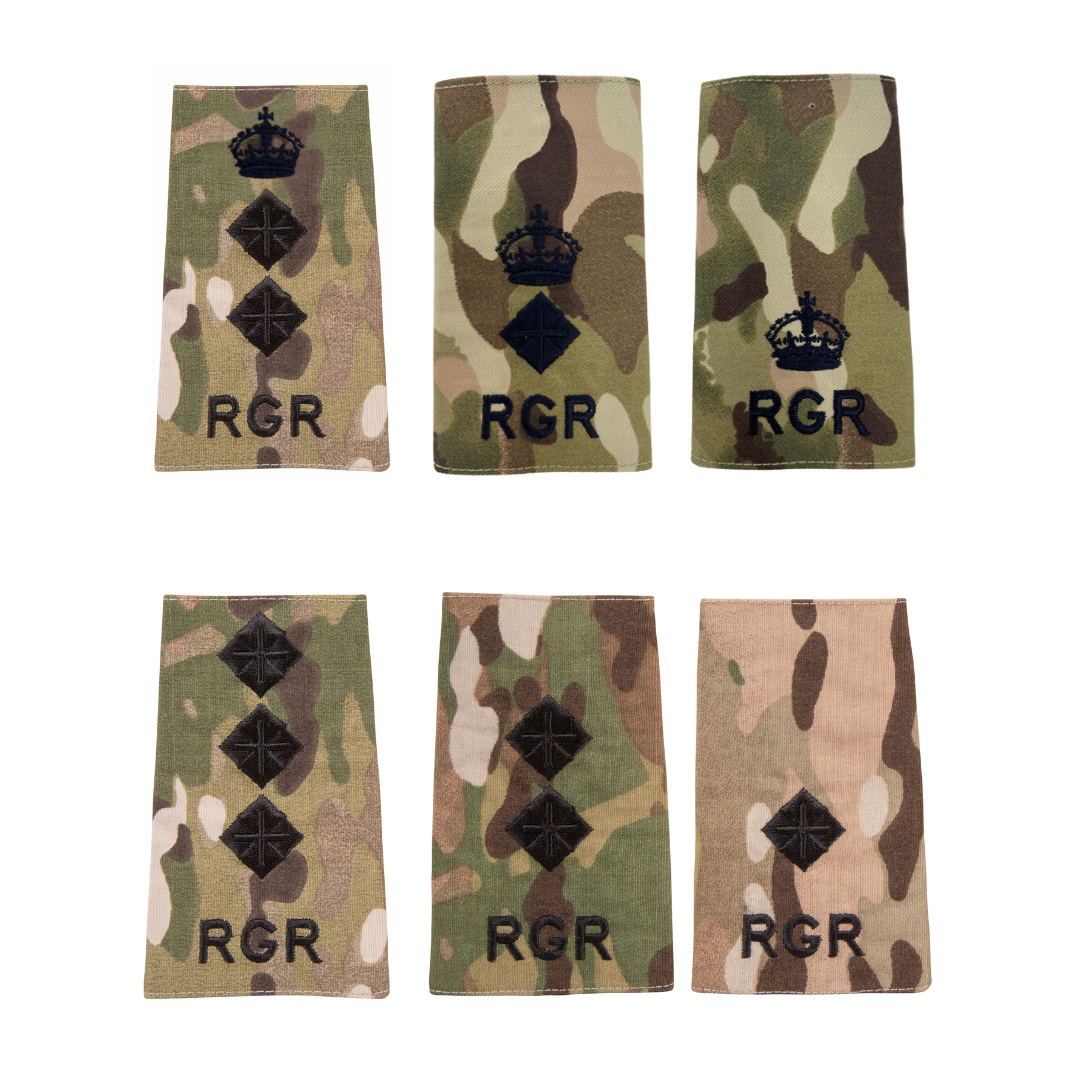 Rank Slides - Multicam - Commissioned Officers - Tudor Crown – Ayo Gurkha
